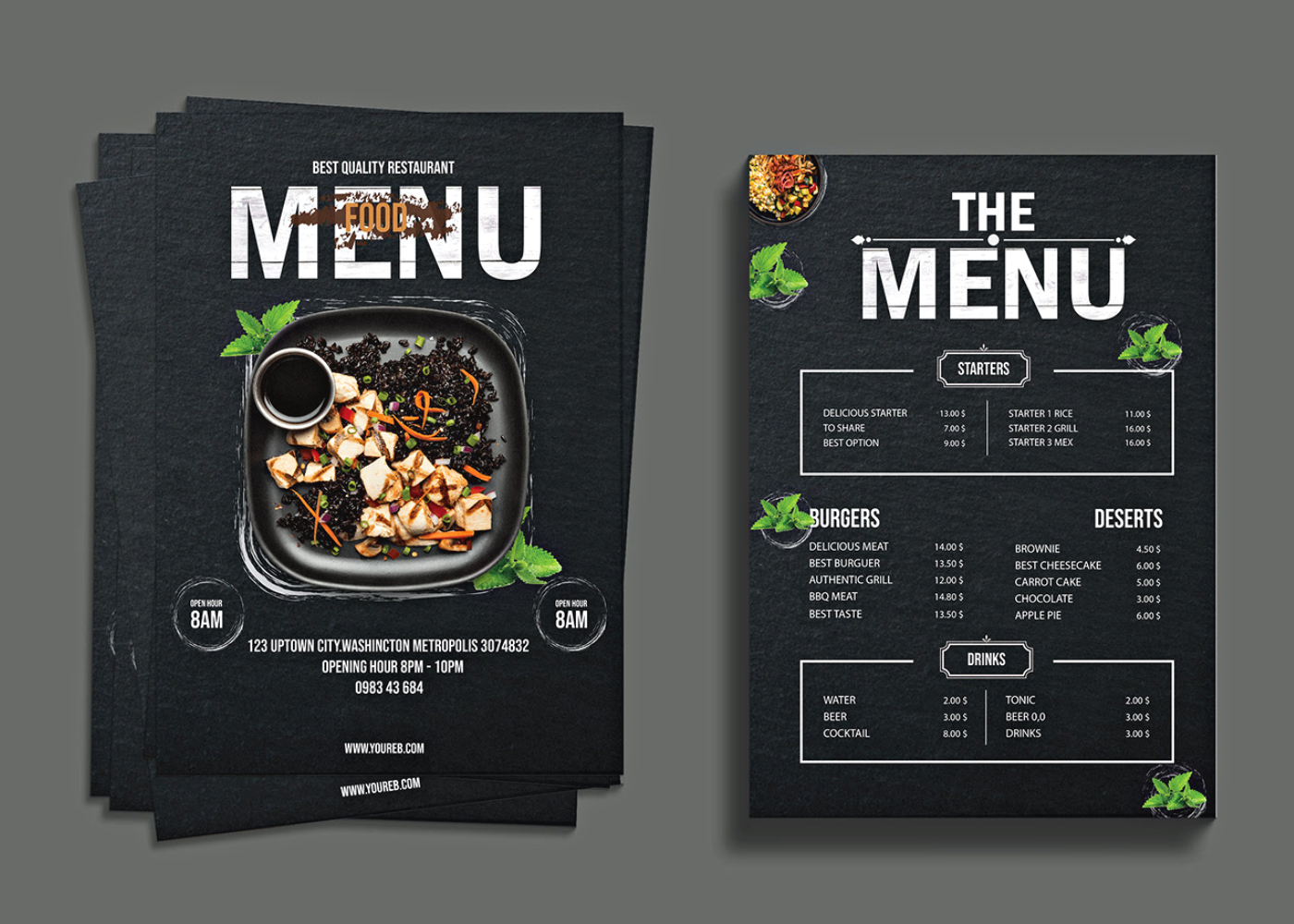 Food Menu Card Design: Attract Restaurant Customers